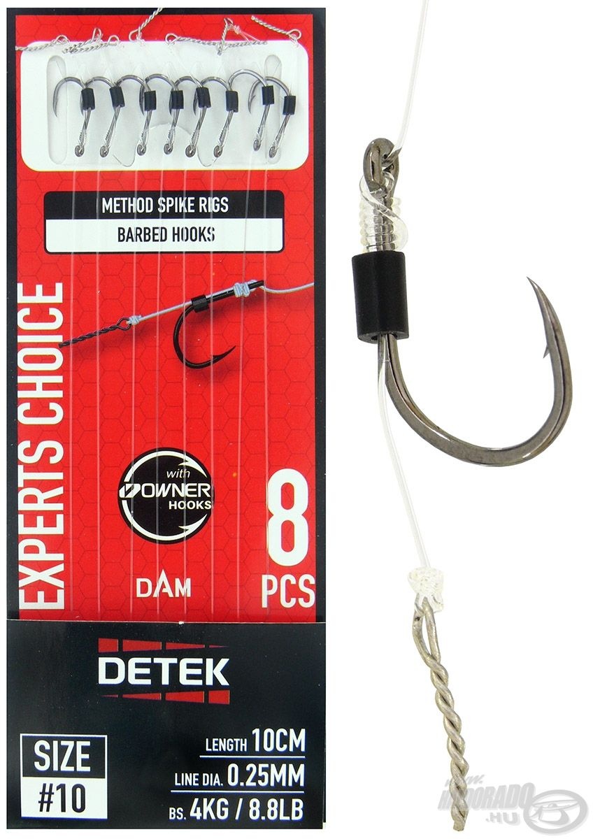DAM Detek Method Spike Stop Rig 10 cm 12 - 0,22 mm - Haldorádó horgász ...