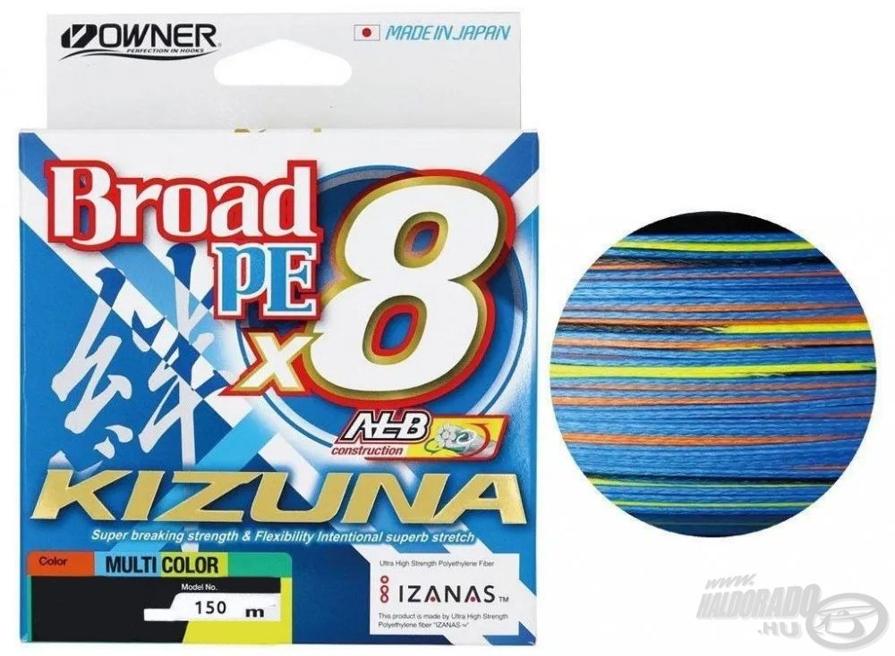 OWNER Kizuna X8 Multicolor 150 m - 0,13 mm | Haldorádó Webáruház